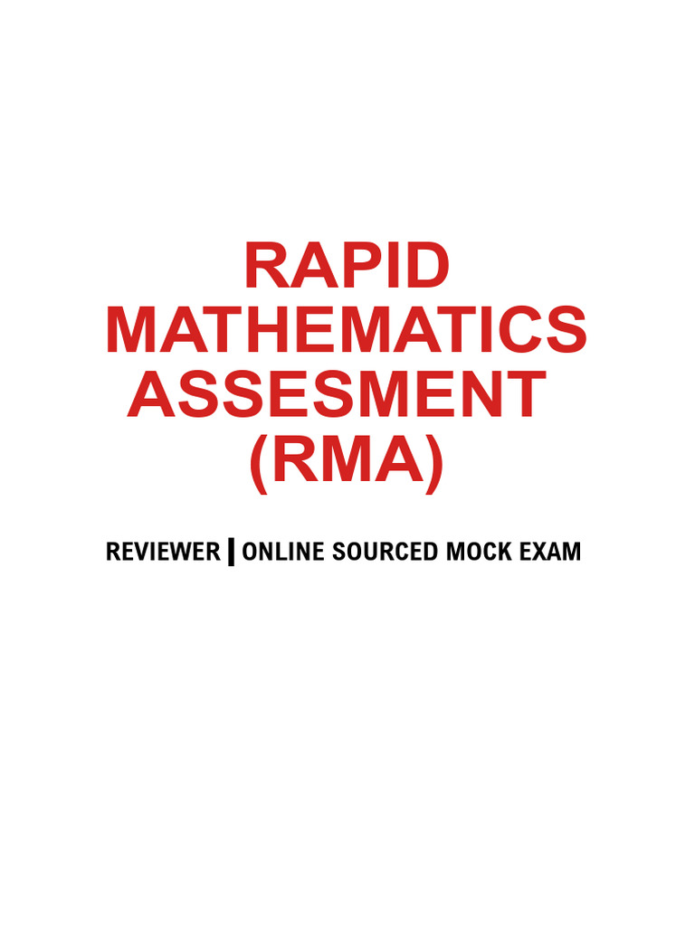 Rapid Math Assessnment Mock | PDF