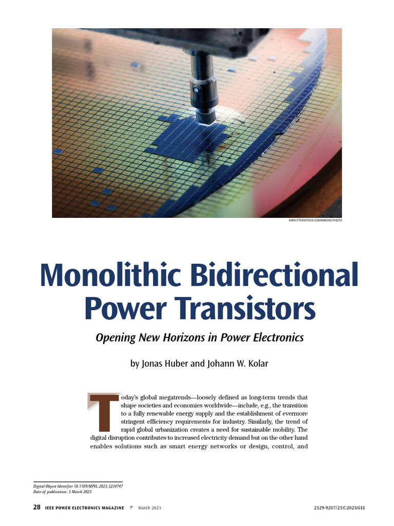 Monolithic Bidirectional Power Transistors | PDF | Power Inverter ...