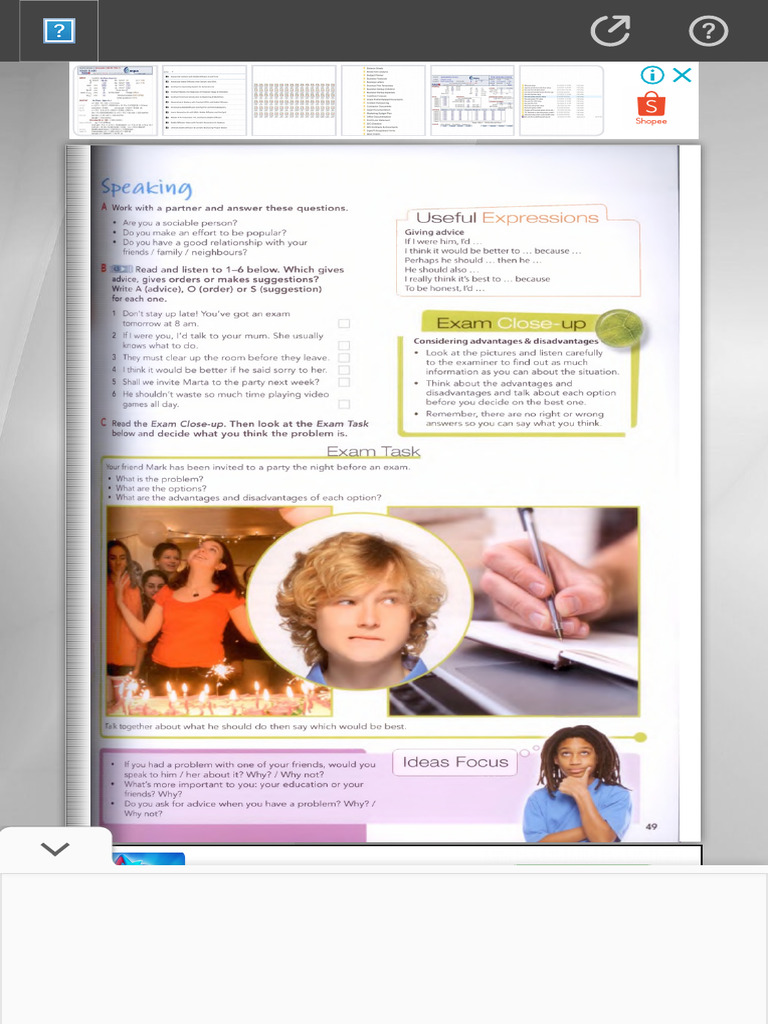Close-Up Form 3 English Txtbook | PDF