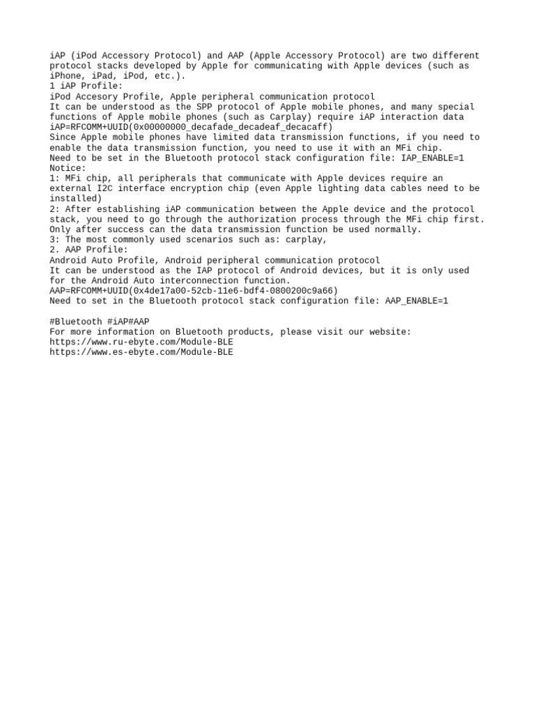 iAP and AAP Protocols Overview | PDF