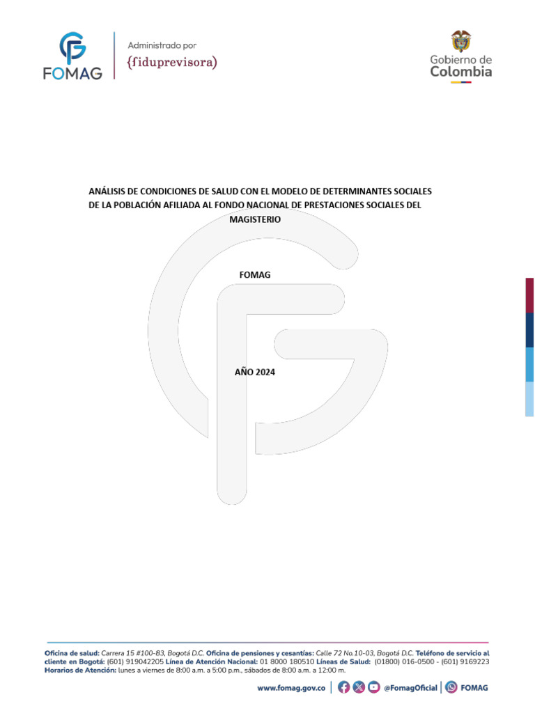 ANEXO No 5. ANALISIS DE CONDICIONES DE SALUD CON EL MODELO DE ...