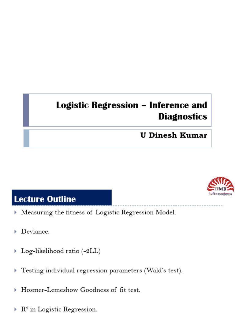 Logistic Regression Diagnostics 2012 Pdf Logistic Regression