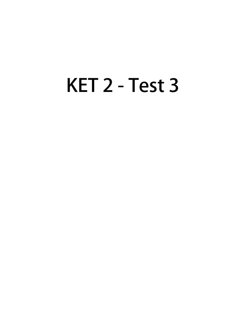 KET 2 - Test3 | PDF