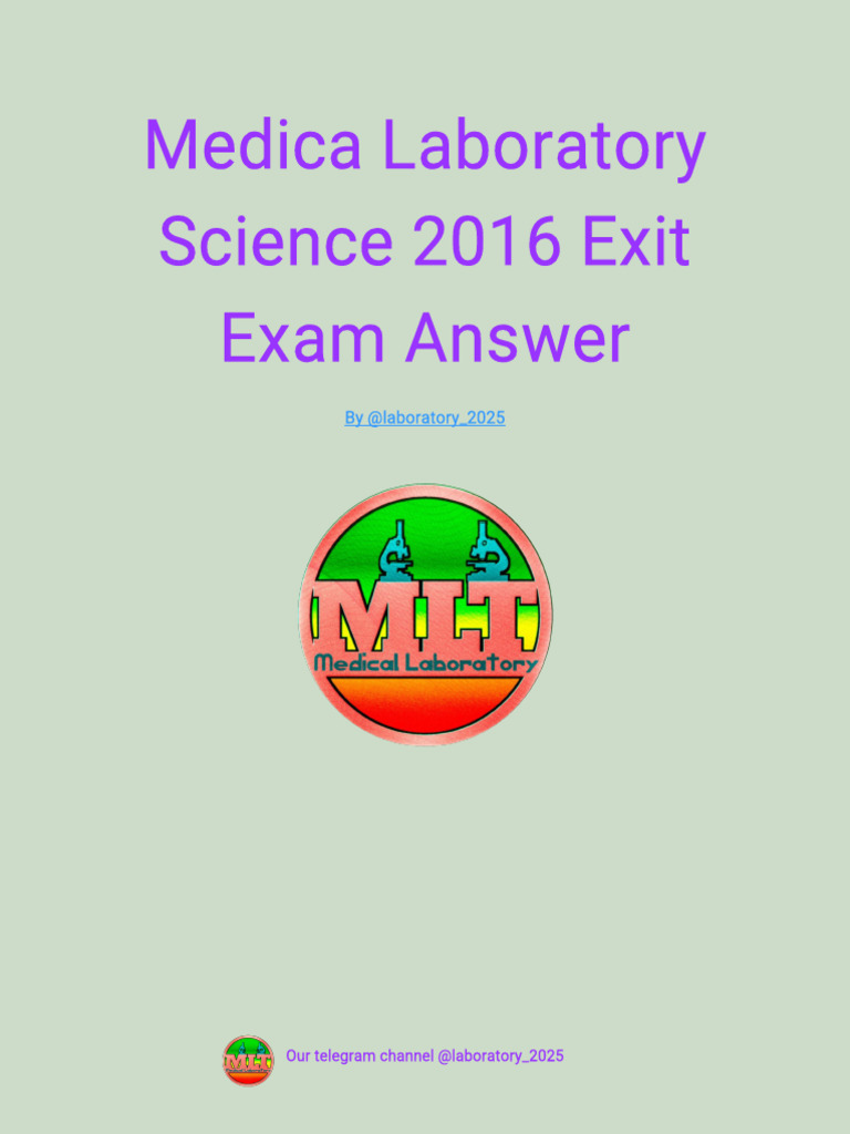 2016 Exit Exam Answer @laboratory - 2025 | PDF