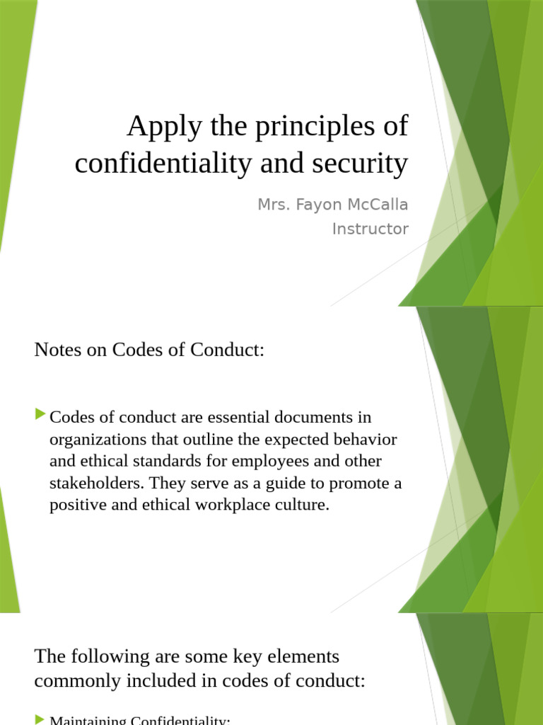 Apply The Principles of Confidentiality and Security | PDF | Conflict Of Interest | Confidentiality