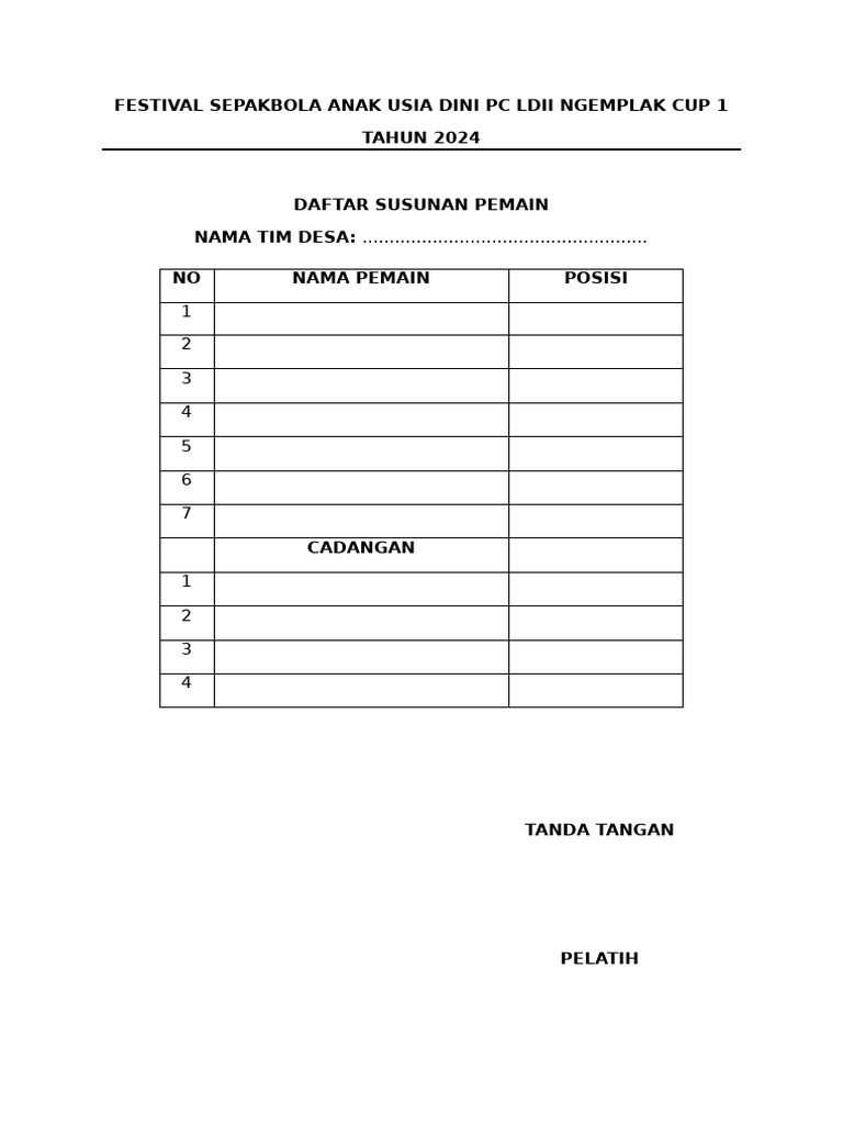 DSP Fest Sepbol Anak | PDF