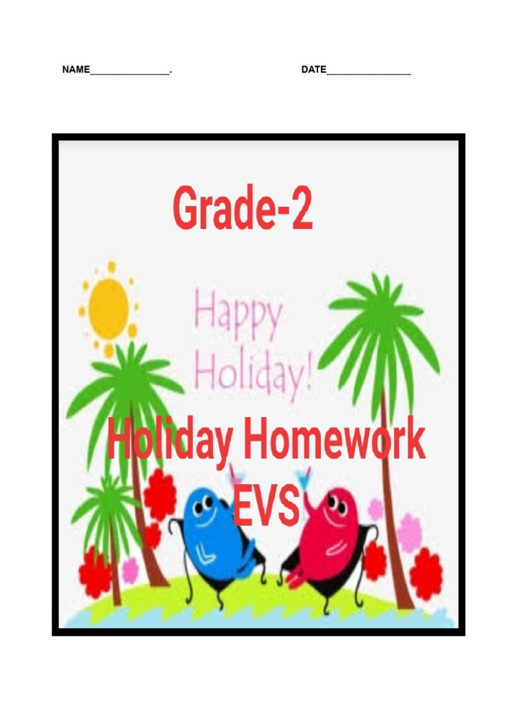 Holiday Homework Instructions for Class 2 | PDF
