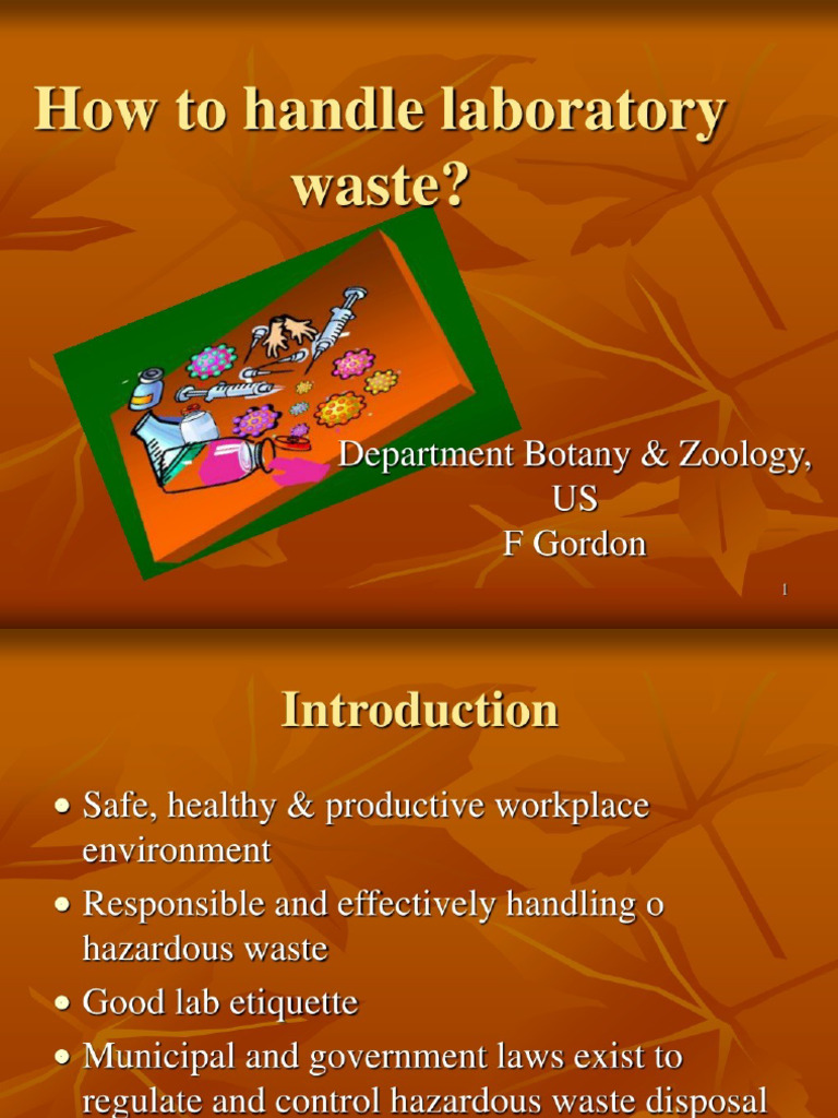 Laboratory Waste Disposal 3 | PDF