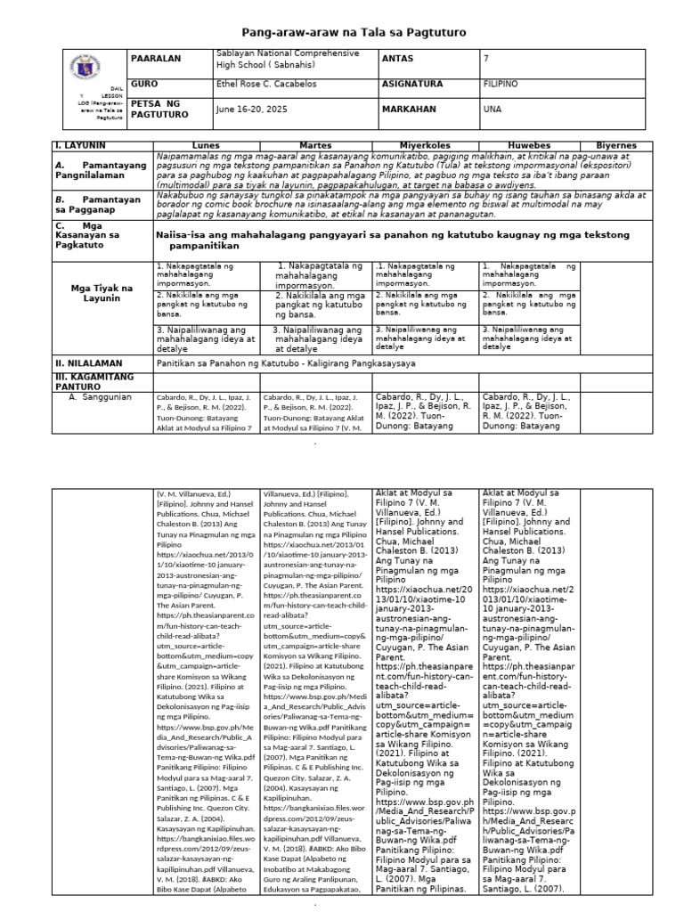 G7 Fil. First Grading | PDF