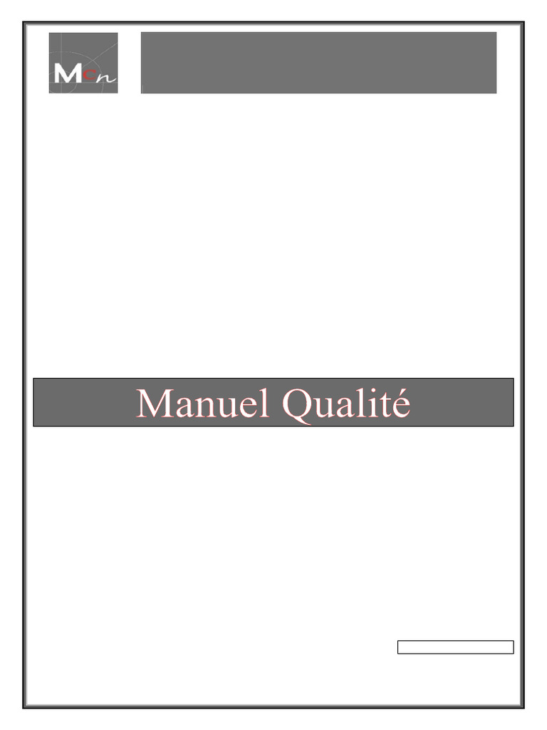 Manuel Qualité ISO 9001 MCN | PDF | Management de la qualité | Système ...