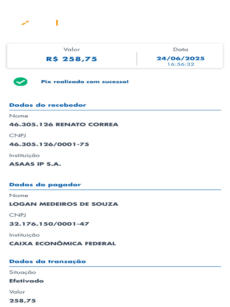 Valor Data: Pix Realizado Com Sucesso! | PDF