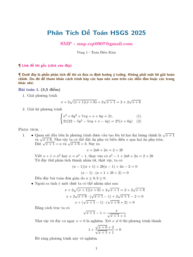 Đề TS HSGS 2025 | PDF