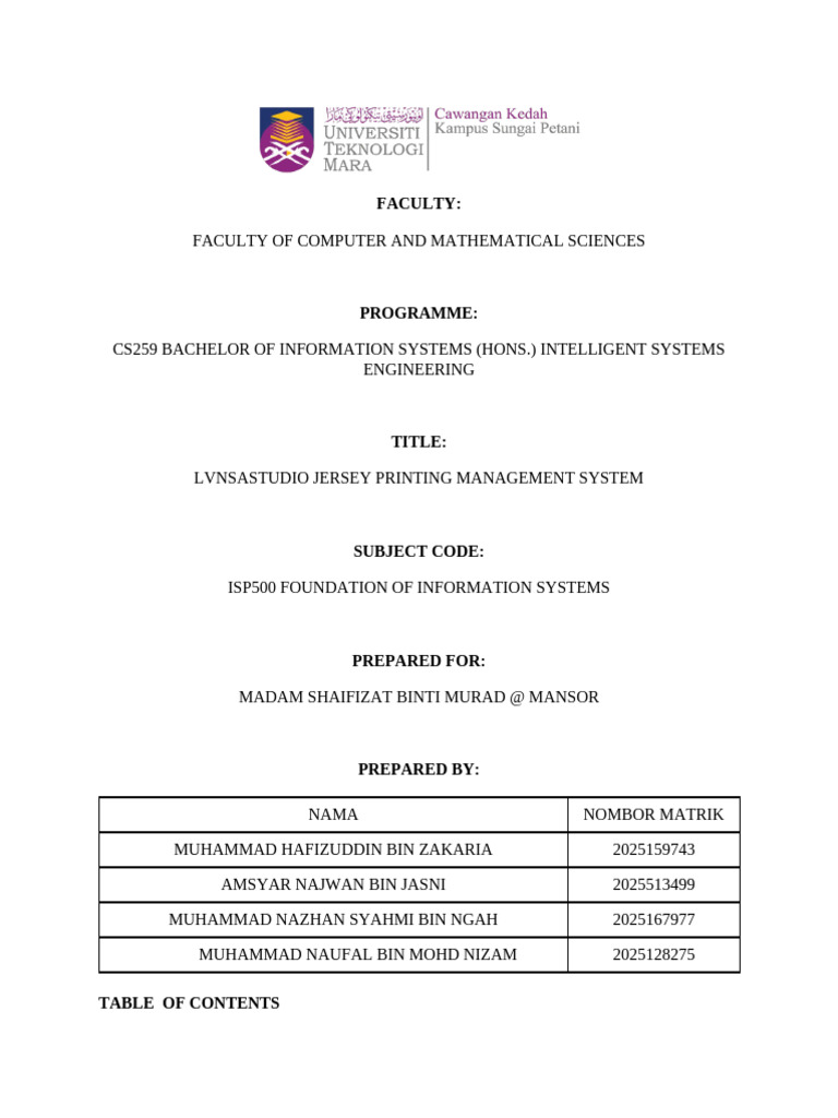 Isp500 - Group Project Report | PDF | Usability | Computing