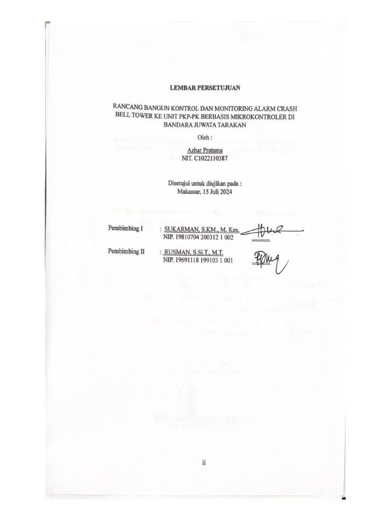 Lembar Persetujuan | PDF