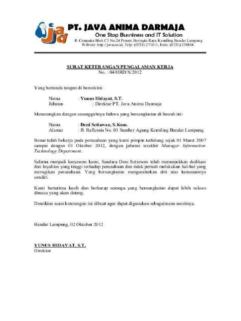 Pengalaman Kerja | PDF