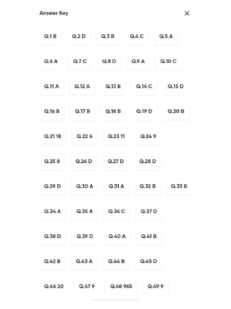 UT 1 Answer Key 2026 | PDF