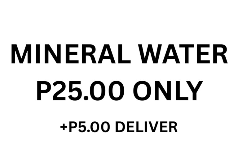 Mineral Water p25.00 | PDF