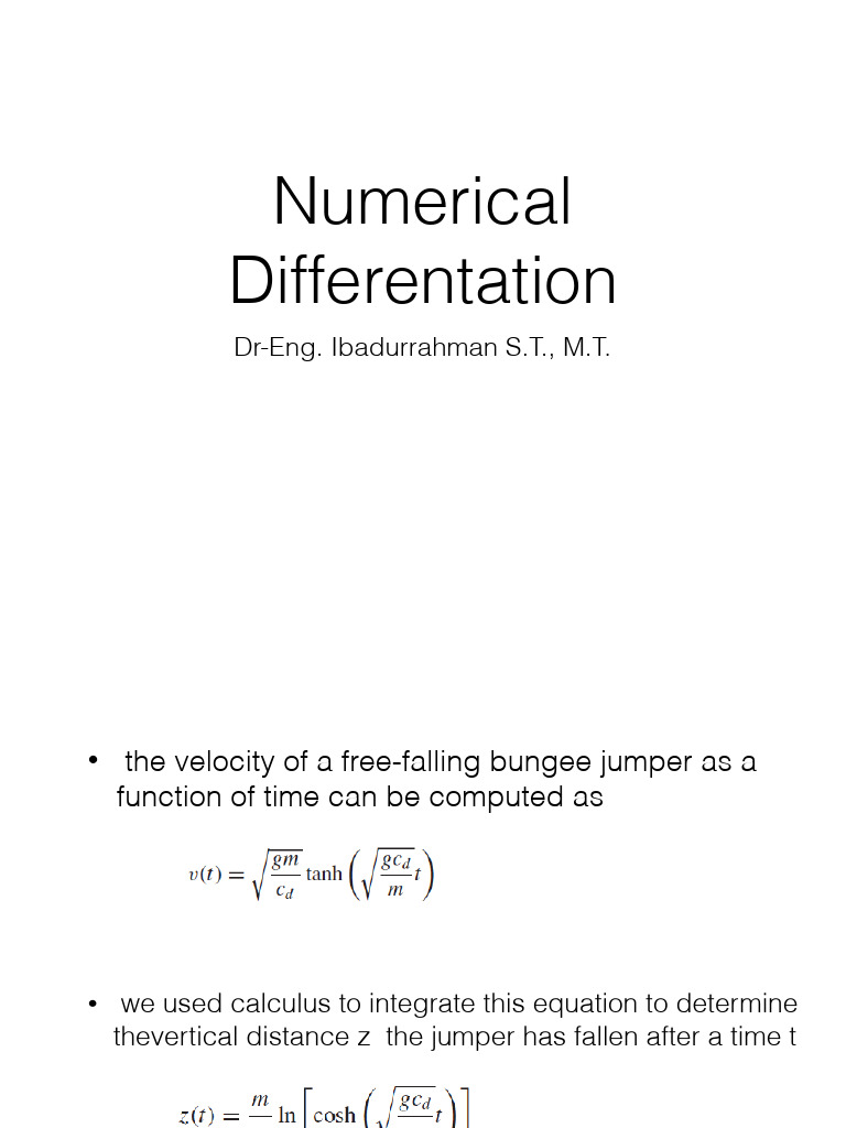 Understanding Numerical Differentiation Techniques | PDF | Derivative ...
