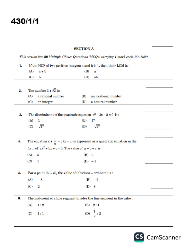 Mathematics Basic Marking Scheme | PDF | Mathematics