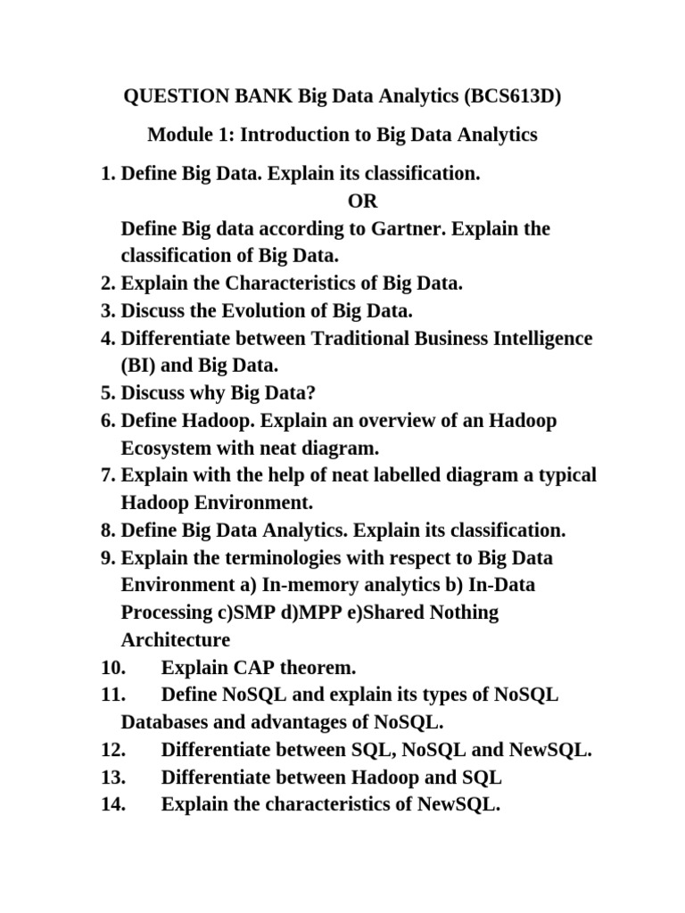 Big Data Module 1-1 | PDF