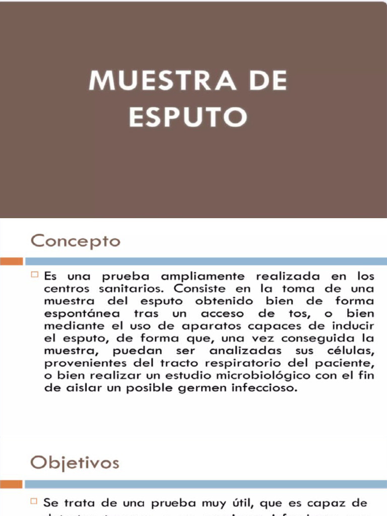 Muestra Esputo | PDF