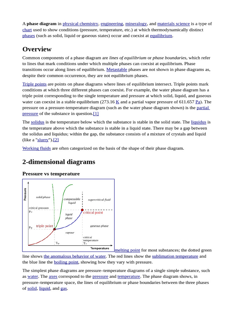 Phase Diagram of Water | PDF | Phase Diagram | Phase (Matter)