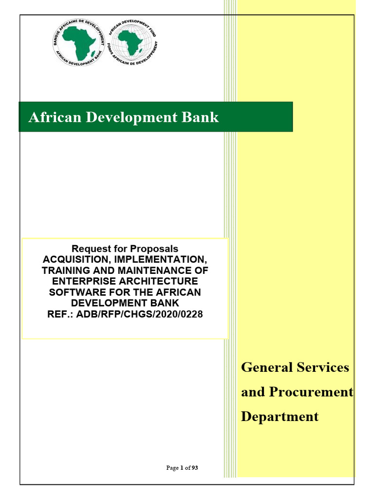 RFP Enterprise Architecture Software Ref Adb-Rfp-Chgs-2020-0228 | PDF ...