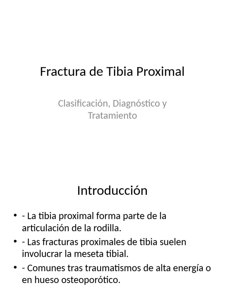 Fractura Tibia Proximal | PDF
