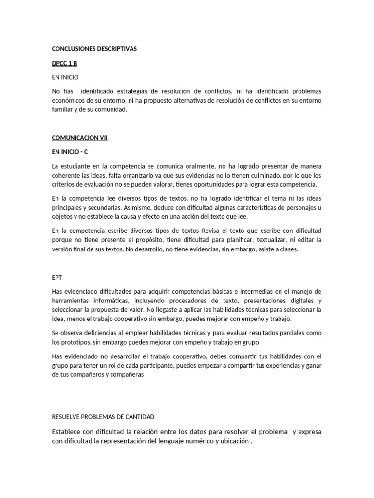 Conclusiones Descriptivas | PDF | Geometría