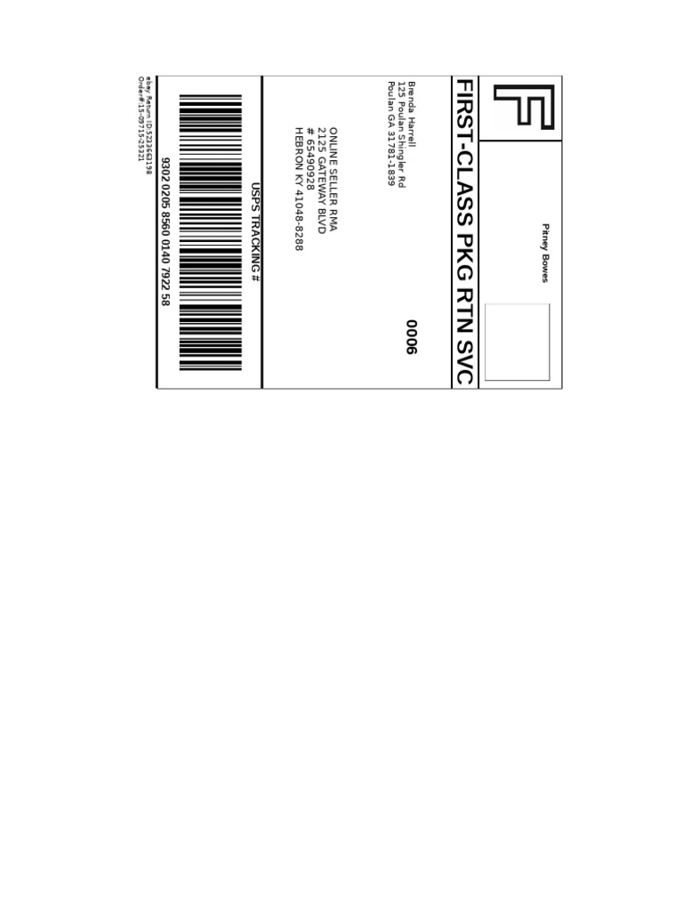 Brenda Harrell Return Label | PDF