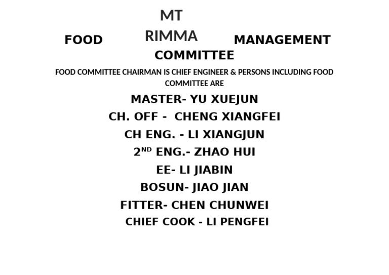 Poster Catering Comitee | PDF