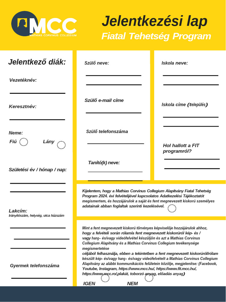 Jelentkezés Papíron | PDF
