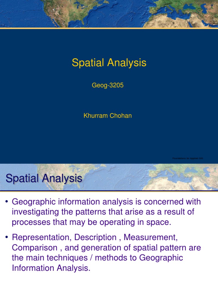 Spatial Analysis 6th Semester | PDF | Spatial Analysis | Geographic Information System