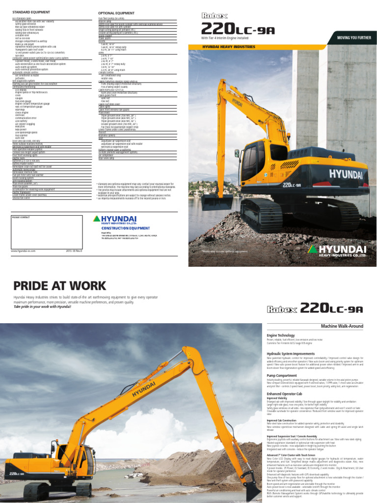 Hyundai Heavy Industries Equipment Overview | PDF | Horsepower | Engines