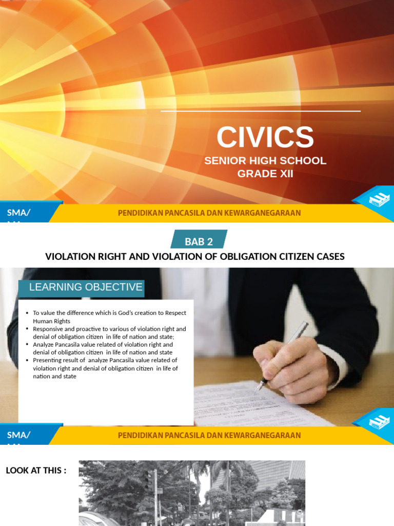 Civics 12, Right and Obligation As Indonesia Citizen | PDF