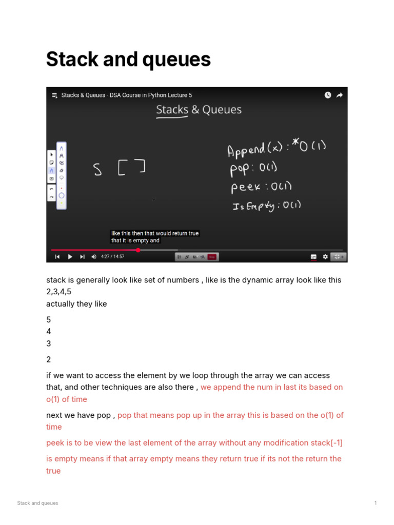 Stack and Queues | PDF