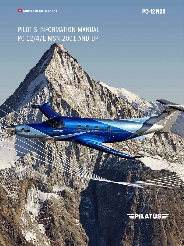 PC-12/47E Pilot's Information Manual | PDF | Airspeed | Takeoff