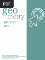 Geometry Placement Test | PDF | Geometry | Area
