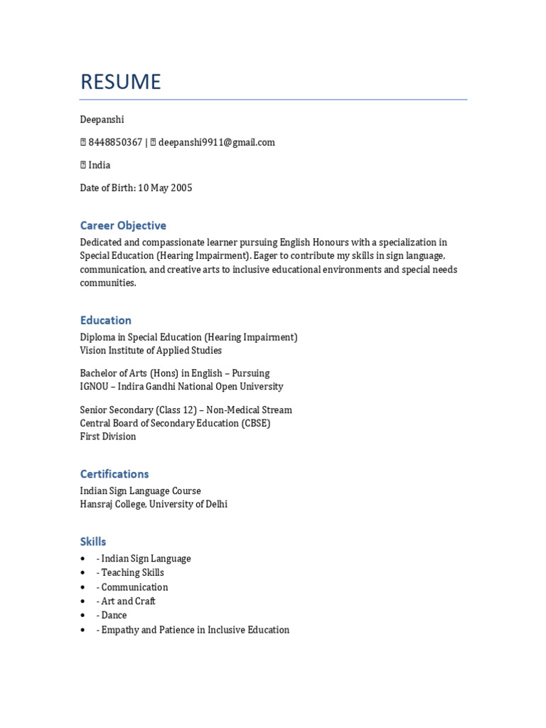 Deepanshi Resume | PDF