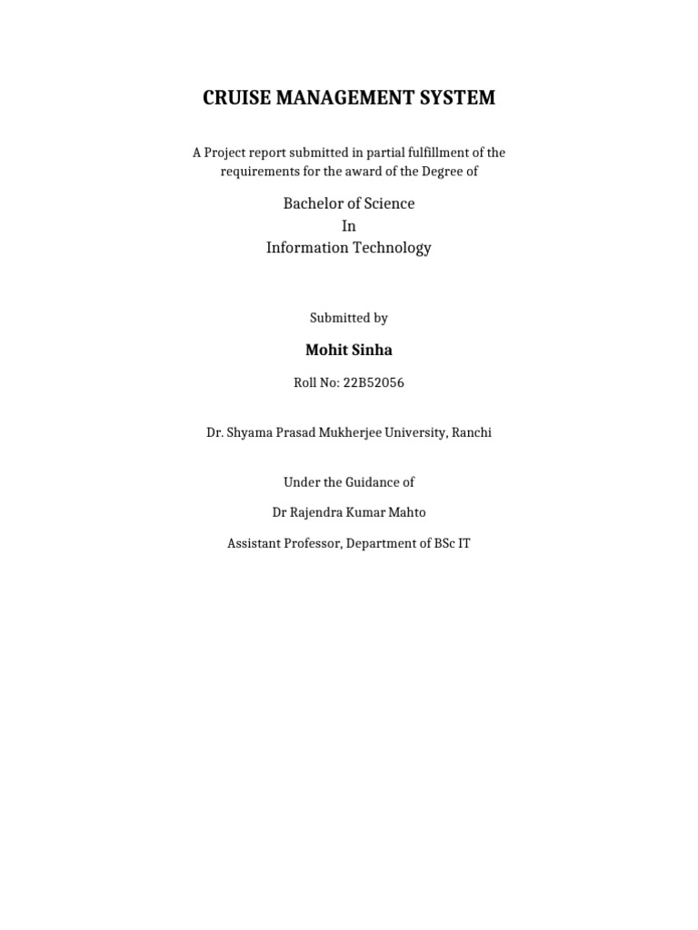 Cruise Management System Overview | PDF | Computing | Software