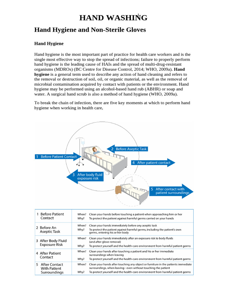 Hand Hygiene With Soap and Water | PDF | Hand Washing | Hygiene