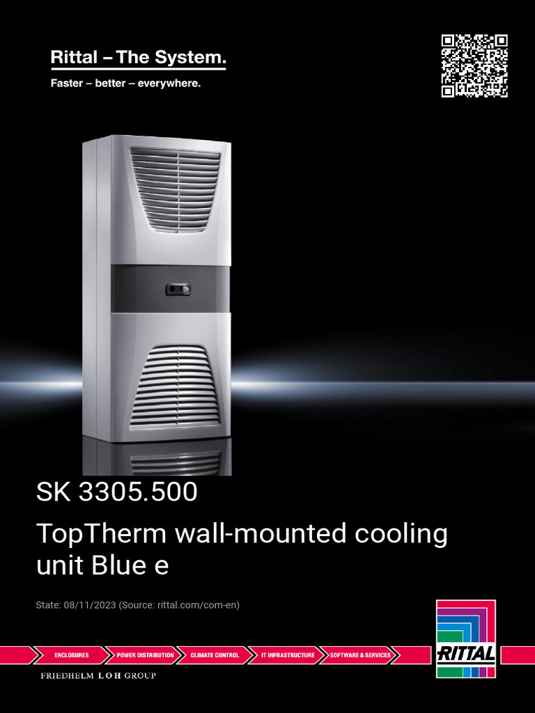 Rittal SK 3305.500 Cooling Unit Overview | PDF | Electricity | Physical ...