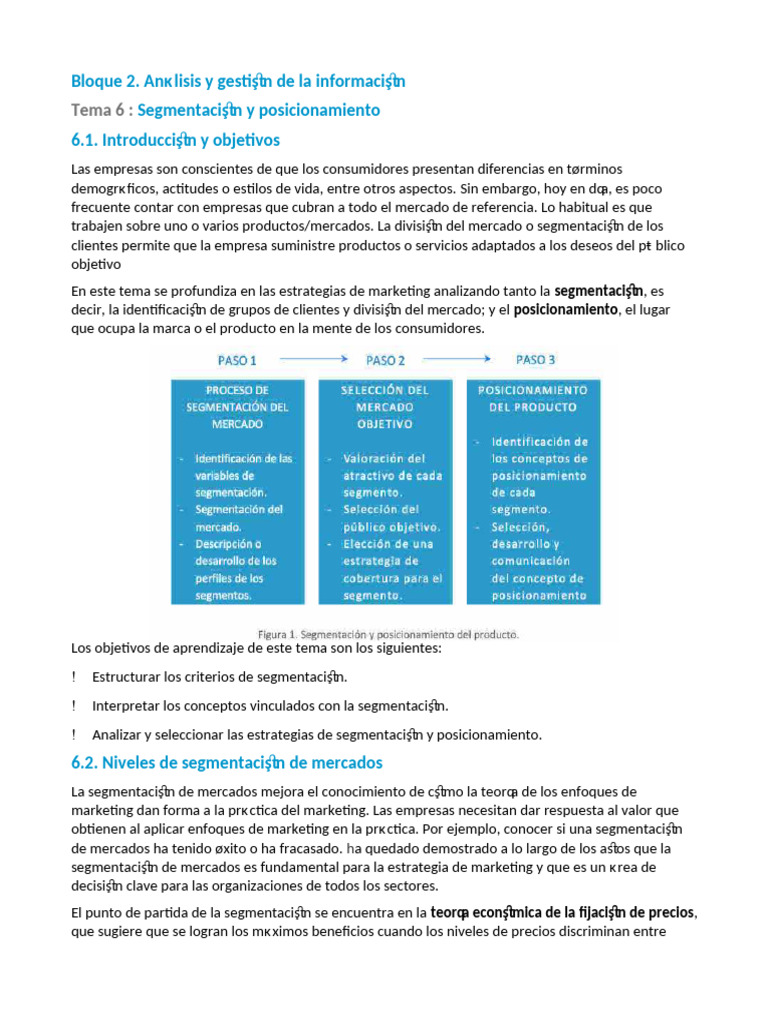 Marketing Tema6 Resumén | PDF | Segmentación de mercado | Mercado (economía)