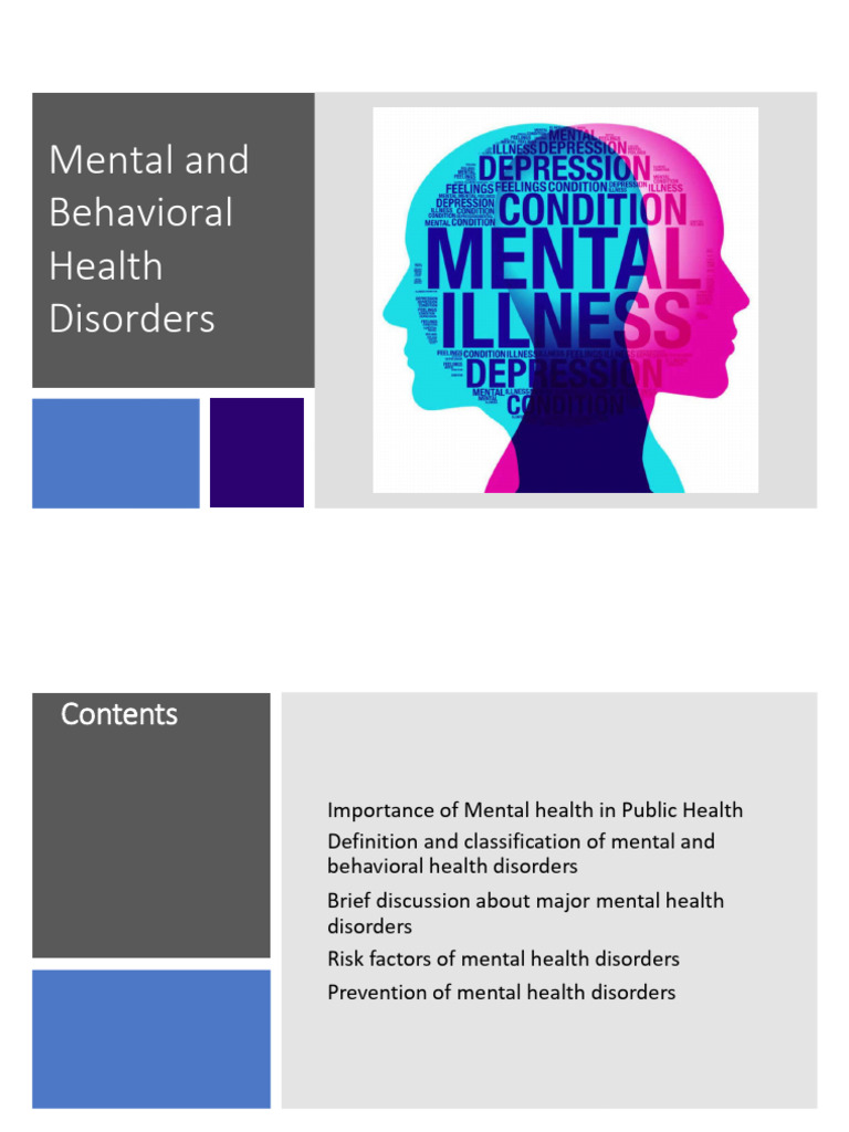 PBH101 - Mental and Behavioral Health Disorders - SKMF Full | PDF ...