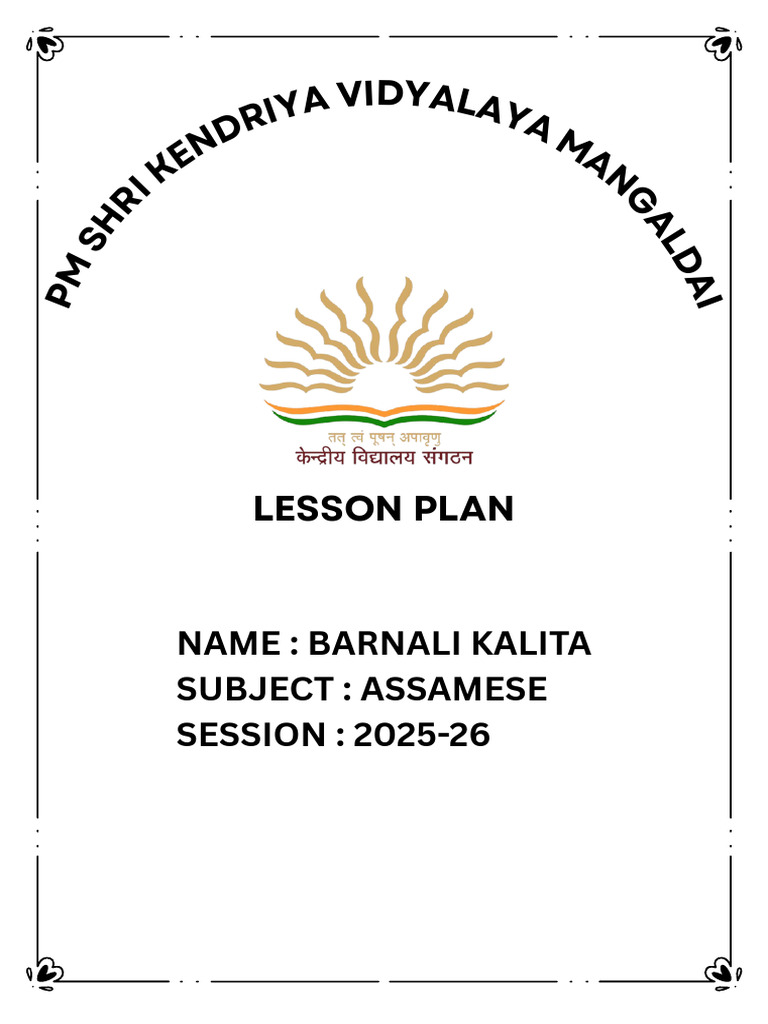 Lesson Plan For KV | PDF