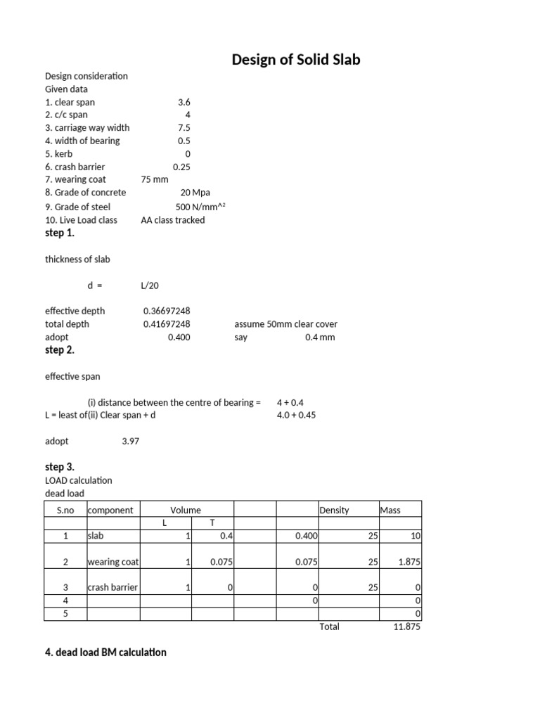 Solid Slab | PDF | Mechanical Engineering