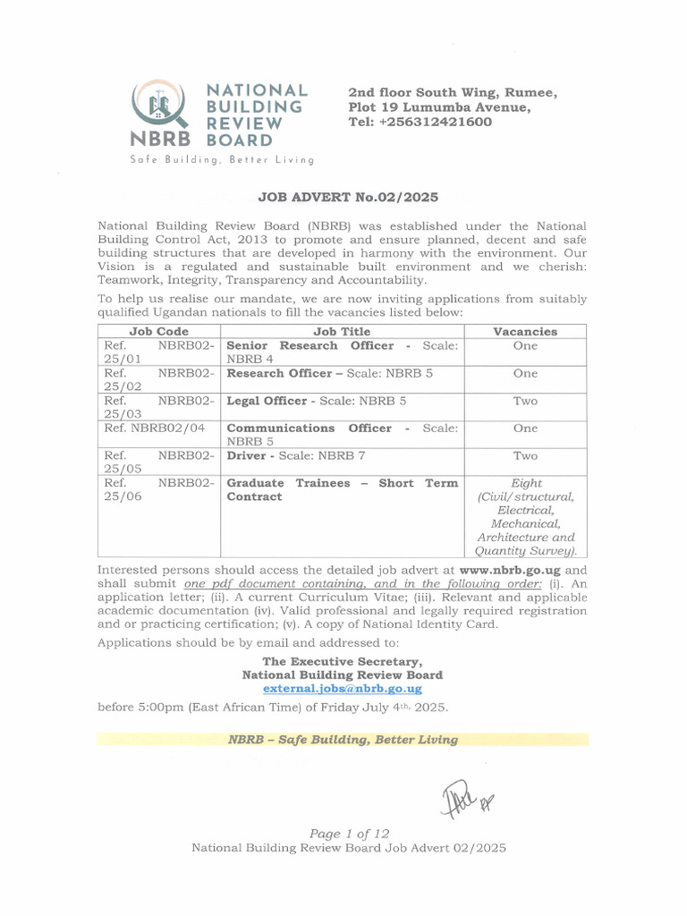Job Advert 02 - 2025 1 | PDF