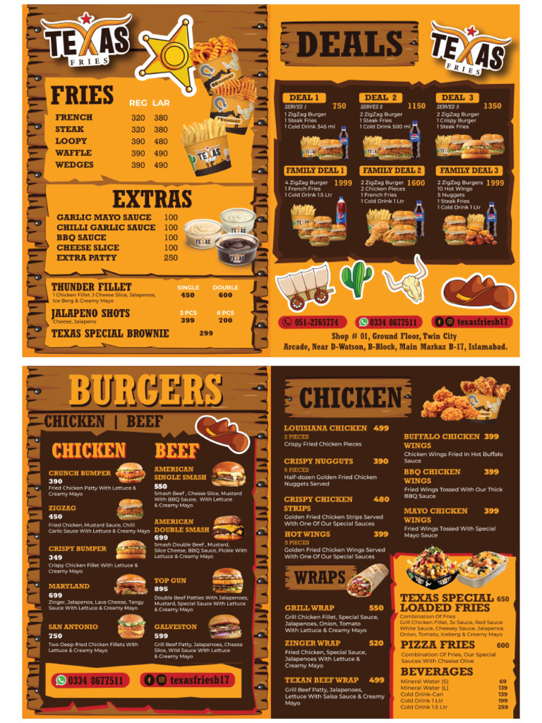 Fast Food Menu | PDF