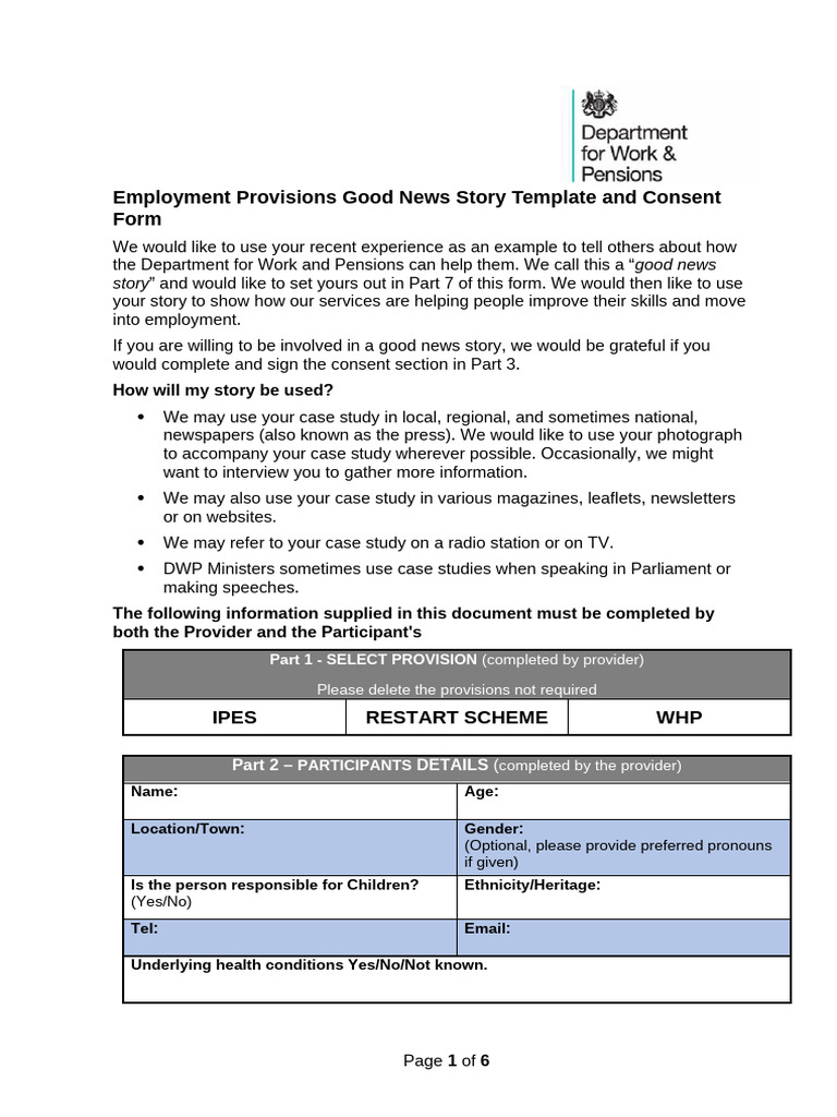 Annex 7 3 Good News Story Template | PDF