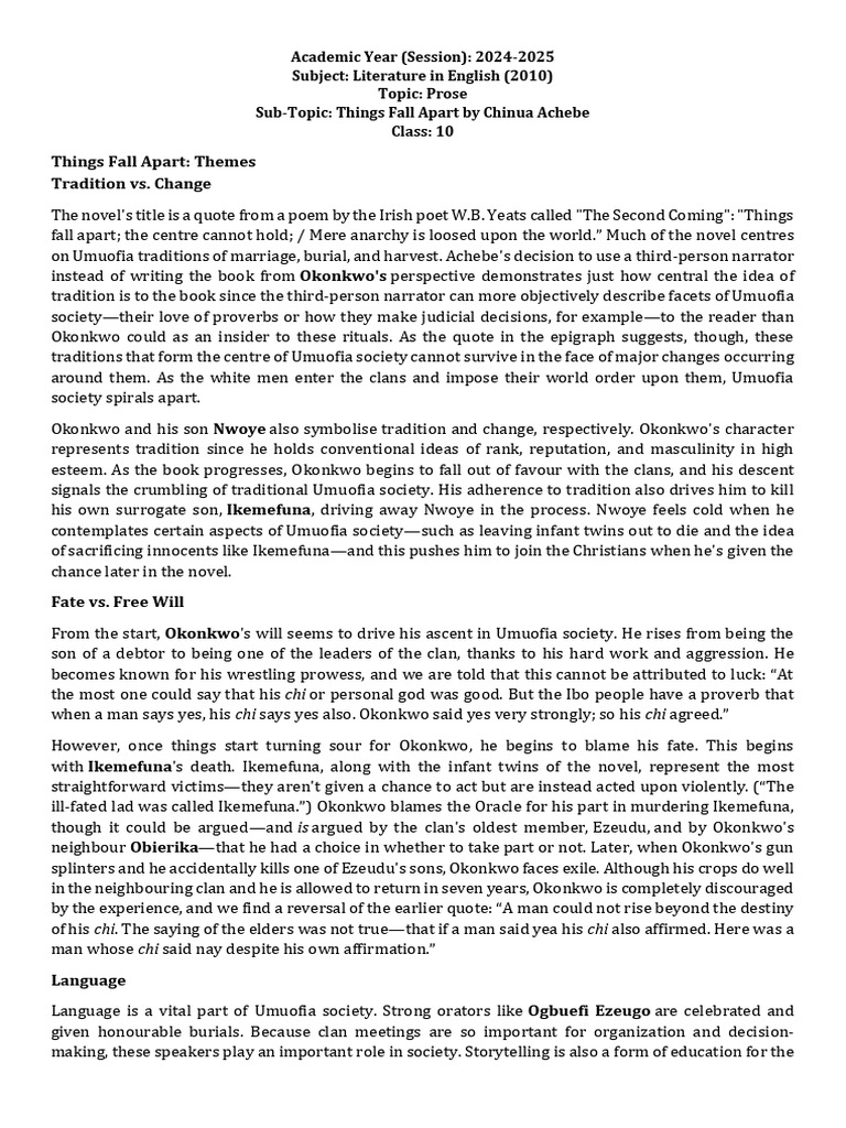 Novel - Things Fall Apart 4 | PDF